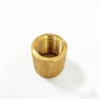 China 18x16mm Raw Brass Connector for Lighting Fixtures Durable Unfinished Brass Coupler for sale