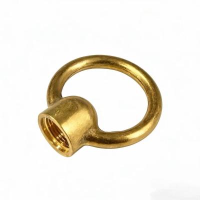 China M10x1 Brass Loop 41x43mm Raw Finish Corrosion Resistant Lighting Fixture Connector for sale