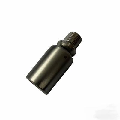 China Brass Lighting Connector 17x37mm M10x1 Thread Nickel Matt Finish for Lamp Assembly for sale