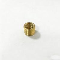 China 13mm x 10mm Raw Brass Threaded Tube Connector for Lighting Fixtures for sale