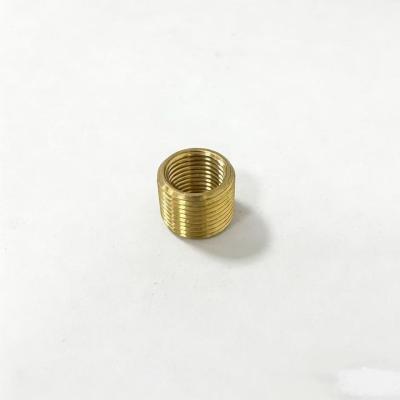 China 13mm x 10mm Raw Brass Threaded Tube Connector for Lighting Fixtures for sale