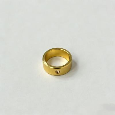 China Solid Brass Ring 17mm OD x 7mm Length Raw Finish for Lighting Fixture Connector for sale