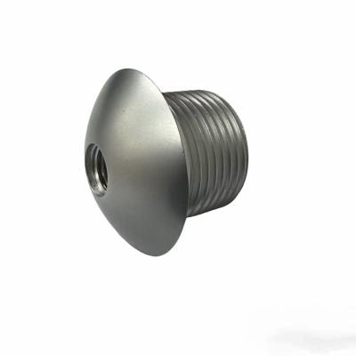 China Raw Aluminum CNC Parts 30mm x 23mm M22x1 Thread for Lighting Fixture Assembly for sale