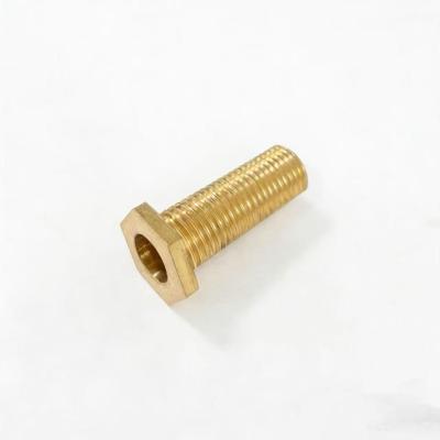China Solid Brass Accessory 12x25mm M10x1 Thread Raw Finish for Lighting Fixtures for sale