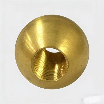 China 25mm Raw Brass Ball M10x1 Internal Thread Connector for Lighting Fixtures for sale