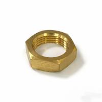 China Solid Brass Nut 17mm x 5mm Raw Finish for Lighting Fixtures Corrosion Resistant for sale