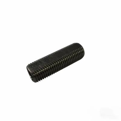 China Brass Threaded Tube M10x1x30mm Black Zinc Plated Corrosion Resistant for Lighting Fixtures for sale