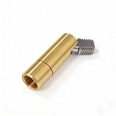 China Solid Brass Cable Blocker 10mm x 44mm M9x1 Internal Thread Raw Finish for Lighting Fixtures for sale