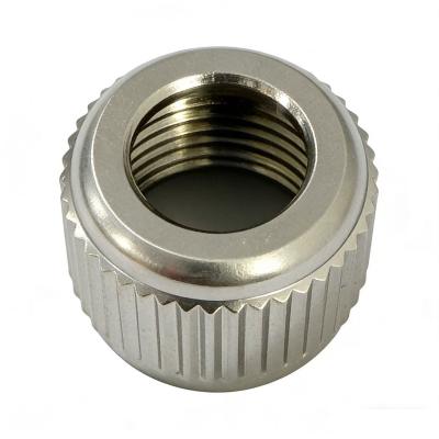 China Nickel Matt Brass Accessory M11X1 Thread 13mm OD x 10mm Length for Lighting Fixtures for sale