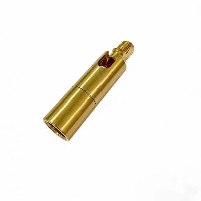 China M10x1 Raw Brass Connector 13mm x 52mm for Lighting Fixture Pendant Lamp Parts for sale