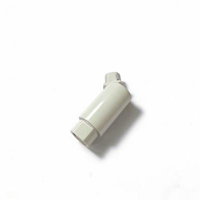 China Brass Lighting Connector M10x1 Thread 16x49mm White Finish Corrosion Resistant for sale