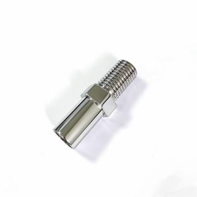 China Brass Connector M16x1 Thread Chrome Plated 22mm x 59mm for Lighting Fixtures for sale
