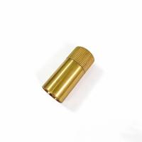 China Brass Lighting Connector 18x40mm M16x1 Thread Raw Finish for Lamp Parts for sale