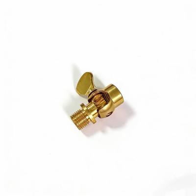 China 29x29mm M10x1 Raw Brass Lighting Connector for Lamp Fixtures for sale