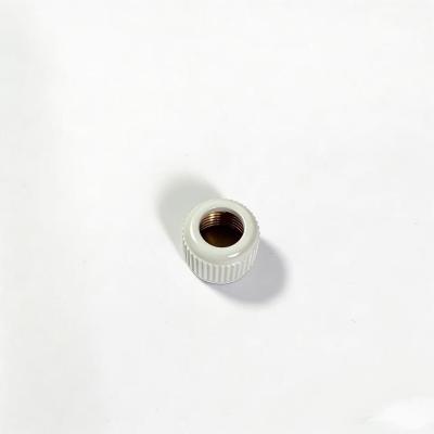 China Brass Connector M10x1 Thread White Finish 13mm OD 10mm Length for Lighting Fixtures for sale