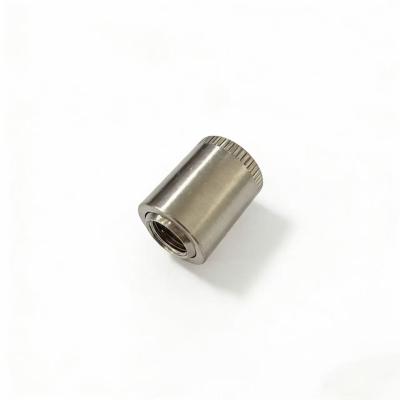 China Stainless Steel Cylindrical Connector 18mm x 24mm M10x1 Thread for Lamp Parts for sale