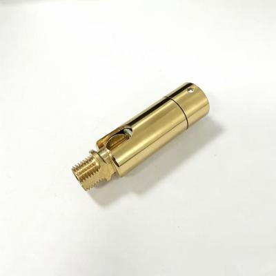 China Raw Brass Hex Connector 16mm x 51mm M10x1 Metric Fine Thread for Lighting Fixtures for sale