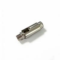 China Chrome Plated Brass Light Fixture Connector M10x1 Thread 16mm x 52mm Hexagon for sale