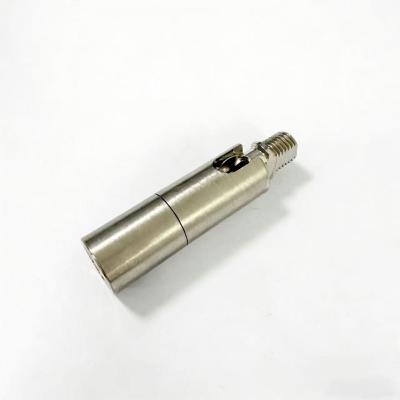 China Brass Lamp Connector 13x52 mm M8x1 Thread Nickel Matt Finish for Lighting Fixtures for sale