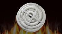 China 1260 Ceramic Fiber Round Rope with glass fiber &  Stainless Steel Wire Mesh Reinforced Ceramci Fiber Rope for sale