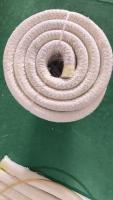 China 1260 Ceramic Fiber Round Rope with glass fiber &  Stainless Steel Wire Mesh Reinforced Ceramci Fiber Rope for sale