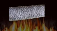 China 1260 Ceramic Fiber Round Rope with glass fiber &  Stainless Steel Wire Mesh Reinforced Ceramci Fiber Rope for sale