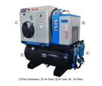 China All - in - one  7.5hp Twin Screw Compressor With Dryer Tank and Filters for sale