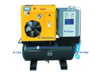 China 10hp Combined Screw Air Compressor 1m3/Min With  Air Dryer Air Tank And Line Filters for sale