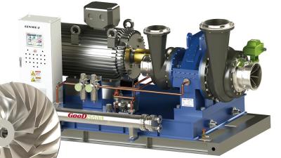 China 120 m³/min Turbine  Vacuum Pump in Paper Making Industry PLC Control for sale