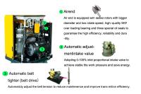 China Air Cooling 7.5kw Belt Drive Screw Oil Injected Rotary Compressor for sale