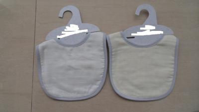 China 70% Bamboo 30% Cotton Custom Logo Super Soft Muslin Baby Bibs 2 Pack for sale