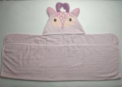 China Custom 100% Cotton Deer Pattern Baby Girl Bath Towel 70x140cm Soft Absorbent for sale