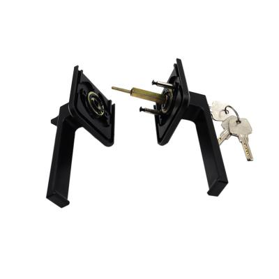 China Aluminum Door And Window Hardware Door Lock With Handle Nickel Plated Finish for sale