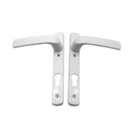 China OEM Smooth Aluminum Window Door Lock With Handle Anodized Finish White color for sale