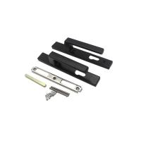 China Aluminum Alloy Matte Black Door Lever Handle Double Sides Customized Color for sale