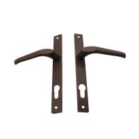 China 90mm Square Shaft Aluminum Door Handles With Lock For Window And Door for sale