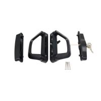 China Black D Shaped Door Handles Pull Handle Lock With Key Customizable Design for sale