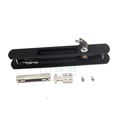 China Aluminum Alloy Sliding Window Door Lock With Key Set Matt Black Color for sale