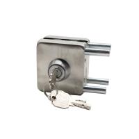 China 304 Stainless Steel Square Frameless Glass Door Lock for sale