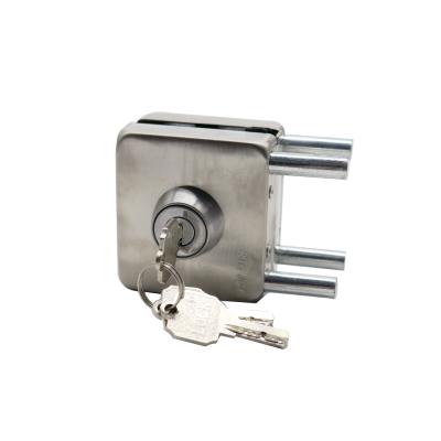 China 304 Stainless Steel Square Frameless Glass Door Lock for sale