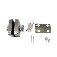 China 304 Stainless Steel Square Frameless Glass Door Lock for sale
