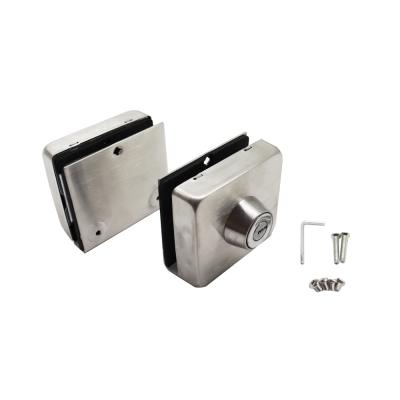 China Heavy Duty Central Bolt Lock For Sliding Tempered Glass Door With Keys for sale