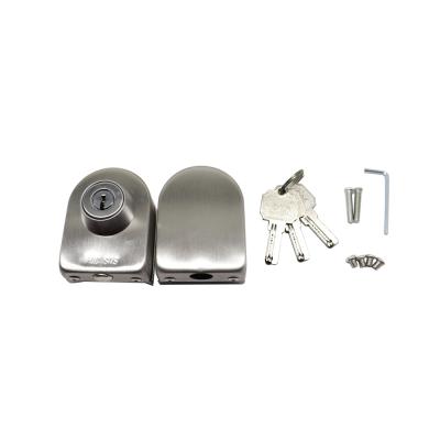 China Bathroom Hardware: 304 Stainless Steel Glass Clamp / Fixing Clip (with Key) for sale