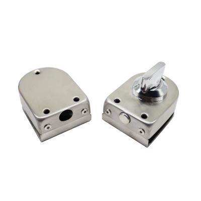 China Heavy-Duty SUS 304 Stainless Steel Glass Door Lock Interior Hidden Deadbolt Door Lock for sale