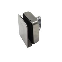 China 304 Stainless Steel Frameless Glass Door Lock with No-Drill Installation for Commercial Security for sale