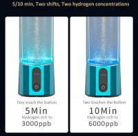 China WEIZI Hydrogen Water Bottle 6000ppb with 208ml TRITAN Container and Type-C USB Charging for sale