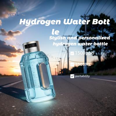 China WEIZI Hydrogen Water Bottle 1500ml with 2000-5000PPb Hydrogen Concentration and 1800mAh Battery for sale