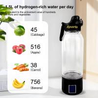 China 1000ml Hydrogen Rich Water Bottle USB Charging 1600ppb High PPM Hydrogen Water Generator SPE for sale