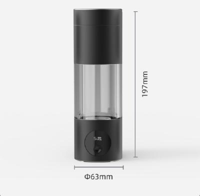 China 230ml Hydrogen Rich Water Bottle 3000ppb 6000ppb Alloy Housing H2 Water Cup for Health and Sport for sale