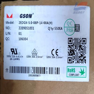 China Adaptive Pluggable Connector Terminal Block 2EDGK-5.0-09P-14-00A with 5mm Spacing and 20A Current Rating for sale